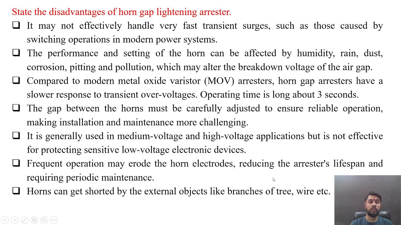 SGP Video short on State the disadvantages of horn gap lightening ...