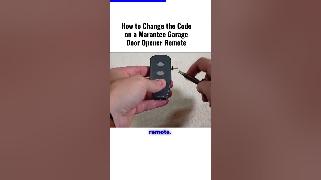 How To Change The Code On A Marantec Garage Door Opener Remote how-to-change-the-code-on-a-marantec-garage-door-opener-remote