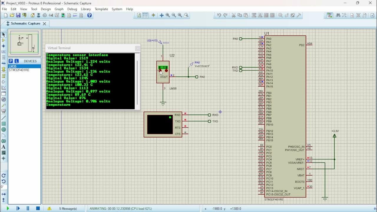 STM32F4 Temperature Monitoring System using LM35 Sensor | ADC and UART Tutorial - YouTube