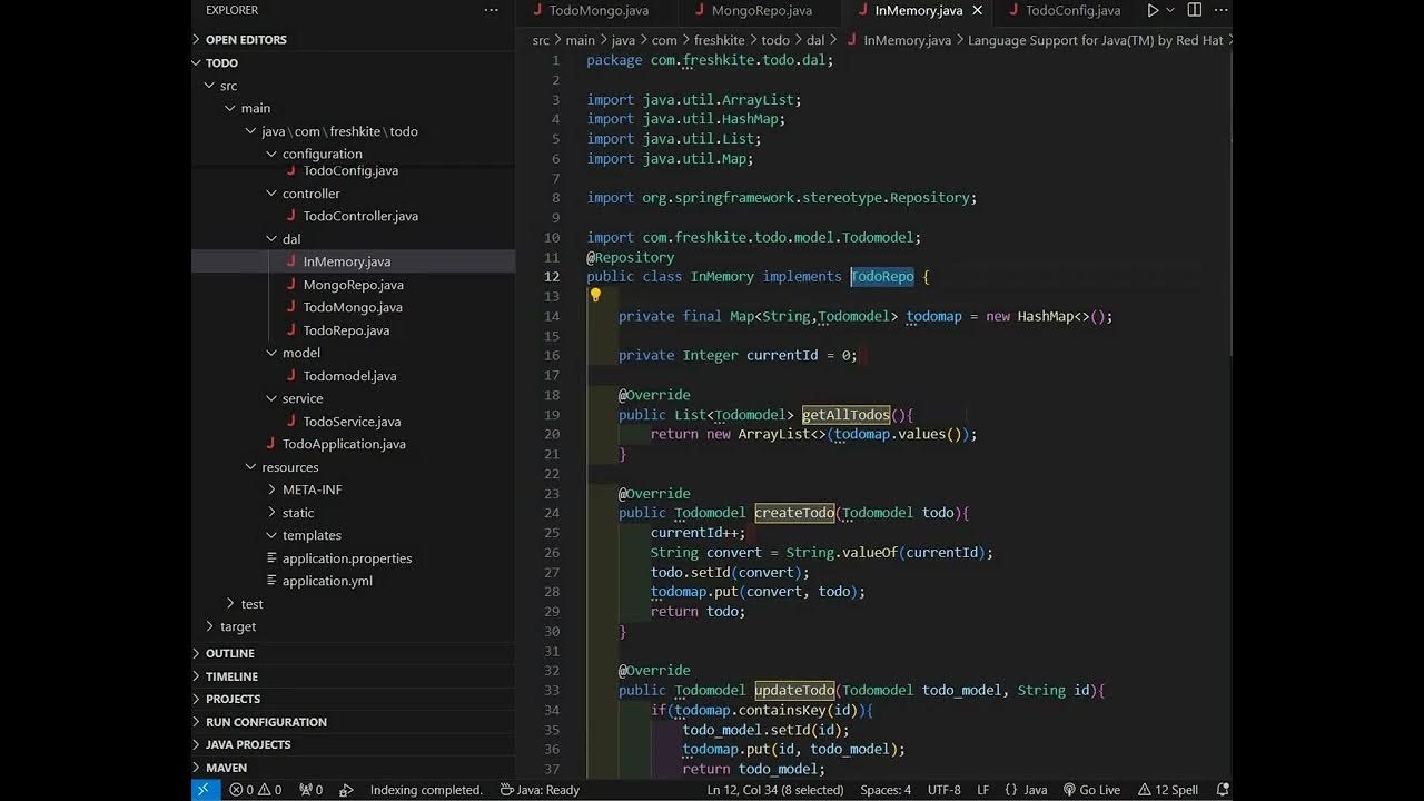 TO-DO List Project Using Spring Boot , InMemory, MongoDB. - YouTube