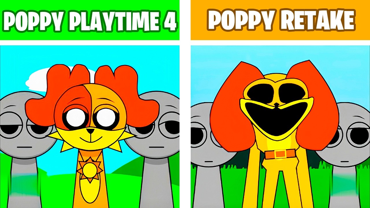 Sprunki - BUT Poppy Playtime 4 VS Poppy Playtime Retake || Normal VS ...