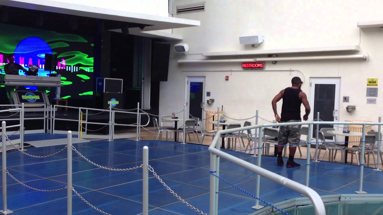 DJ Legacy Clevelander Miami 2013 - Dance instructions and FAIL! - YouTube