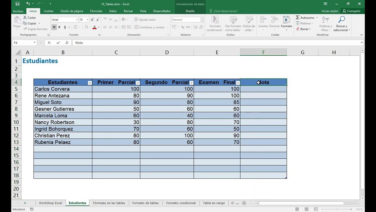 Tablas, Campos y Registros, Formato condicional, Ordenar - YouTube