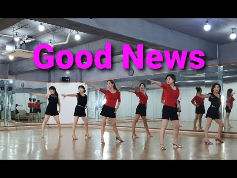 Good News! line dance(Beginner) Demo&Count - YouTube