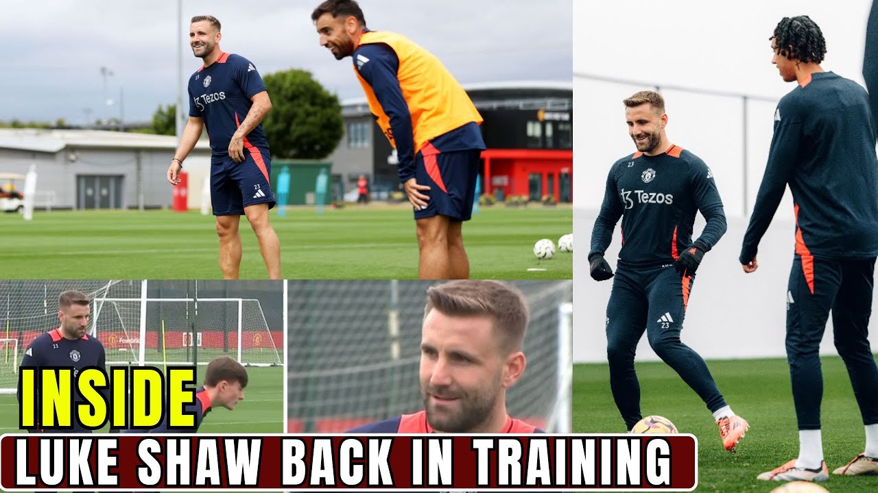 HE IS BACK! Luke Shaw Returns To Training Ahead Of Leicester City ...
