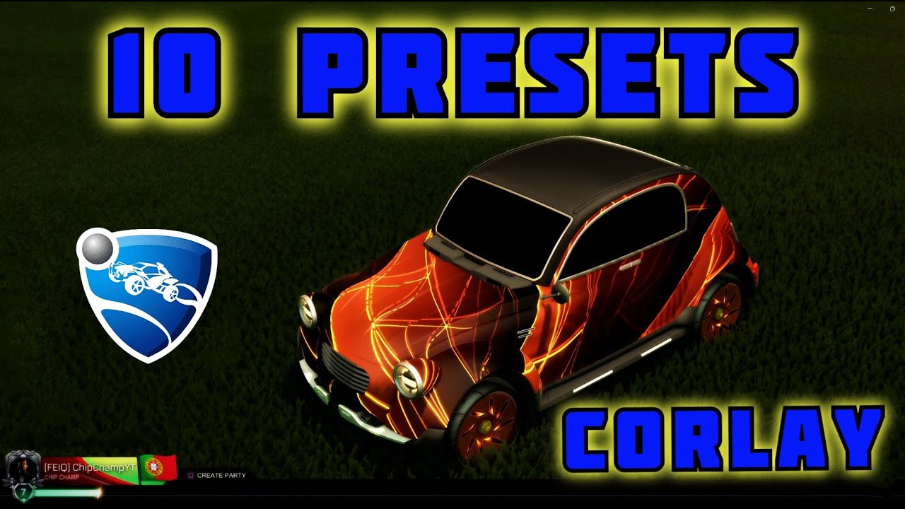 10 PRESETS for CORLAY new ROCKET LEAGUE CAR - YouTube