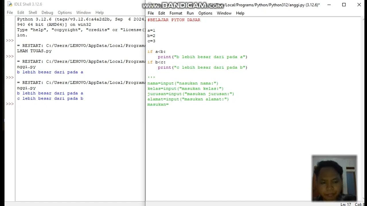 Tugas pemrograman komputer if, else dan elif pertemuan 4 - YouTube