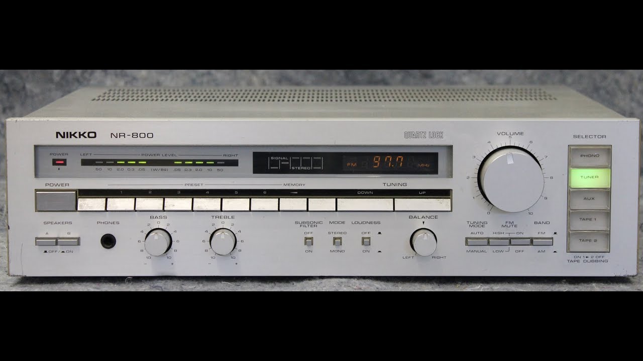 Nikko NR 800 Receiver Demo - YouTube