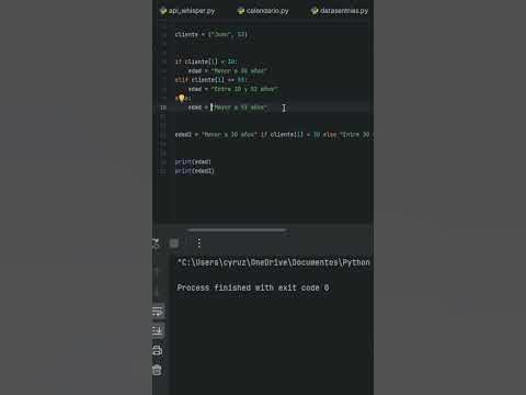 Dominando Python: Categorización de Edades con Condicionales y Operadores Ternarios - YouTube