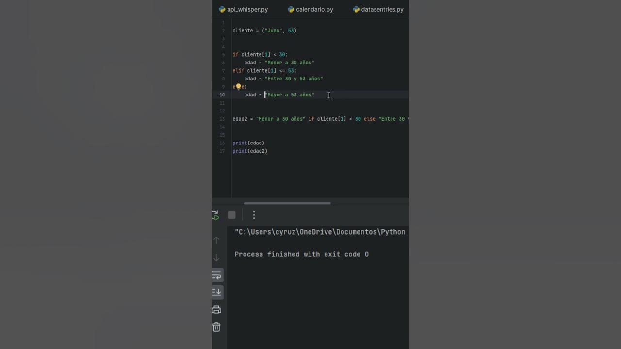 Dominando Python: Categorización de Edades con Condicionales y ...