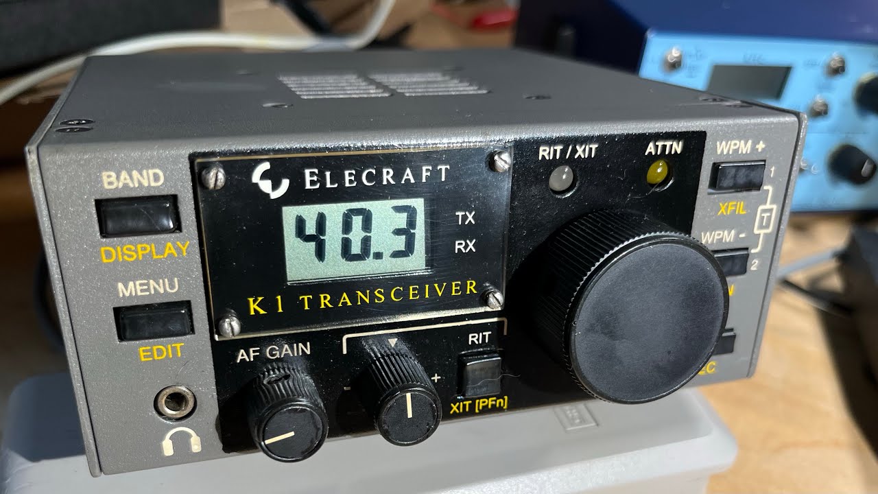 My Elecraft K1 QRP Transceiver wakes up feeling too narrow - YouTube