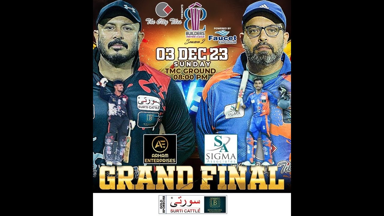 Builders Premier League Season#02 | Grand Final | Arham Enterprises vs ...