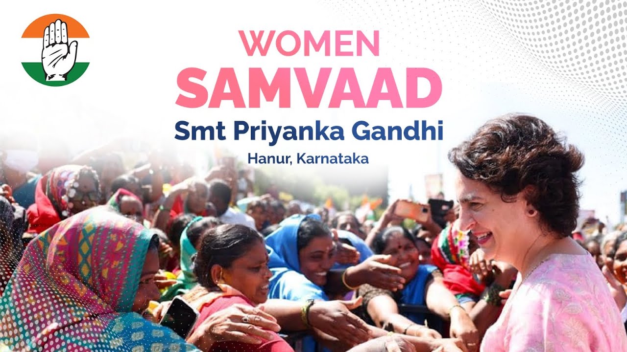 LIVE: Smt. Priyanka Gandhi interacts with the women in Hanur, Karnataka ...
