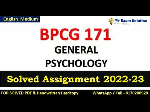 BPCG 171 SOLVED ASSIGNMENT 2022-23 in English Medium | IGNOU Solved Assignment 2022-23 # ...