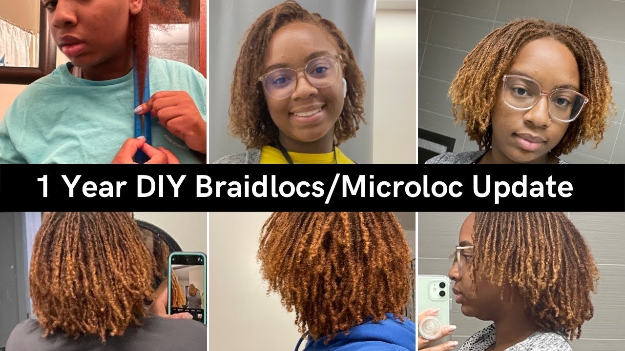 1 Year Microloc / DIY Braidloc Update | Fullness, Shrinkage, and ...
