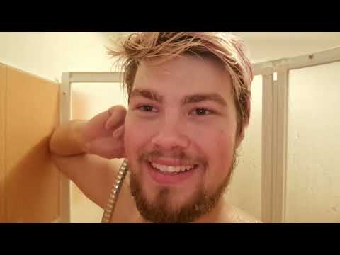 Shower Man is having another shower head back massage!