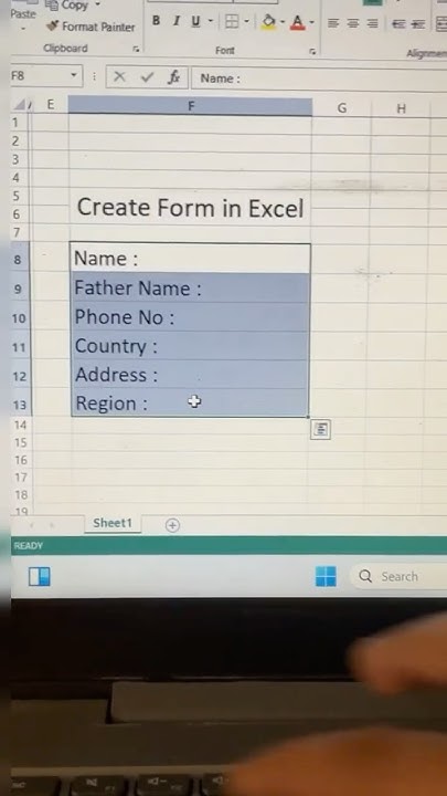 “How to Create Forms in excel” #focusinguide #exceltips #tutorial #trending #viralvideo #easy ...