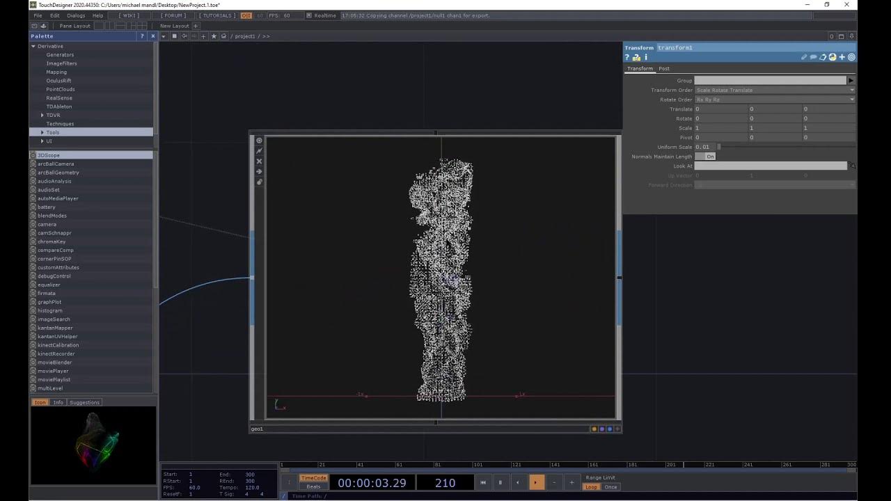 Animated point clouds import Touchdesigner - YouTube