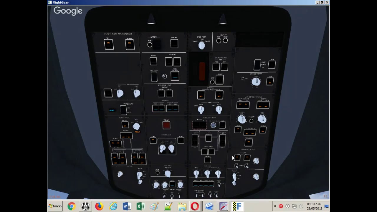 Flightgear Simulator Nvidia Boeing 787 vuelo Madrid - Palma de Mallorca ...