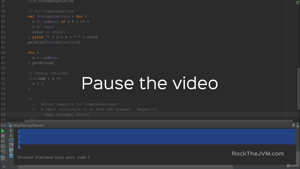 map, flatMap, filter and for comprehensions #5.5 Scala functioning and programming for beginners ...