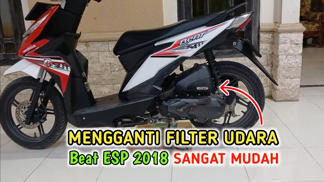 Cara Mengganti Filter Udara Beat ESP 2016-2019 - YouTube