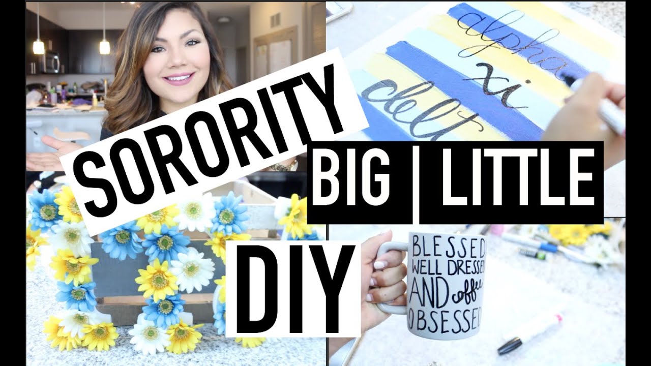Sorority Big Little Reveal DIY Crafts | BiancaCelinexo♡ - YouTube