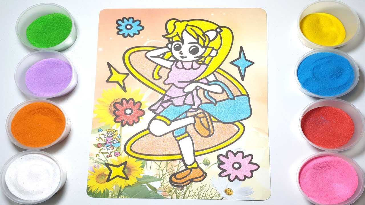 Sailor Moon Sand Painting | Sand Painting Art For Kids | Pikachu TV ...