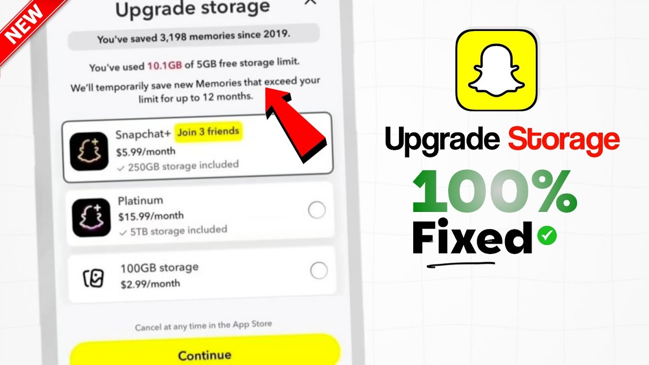 Snapchat Storage Full Upgrade Problem | Snapchat Storage Upgrade Update ...