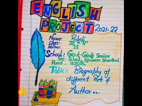 ###How to make Class 12th English project file 👆📒 ️###1 term - YouTube