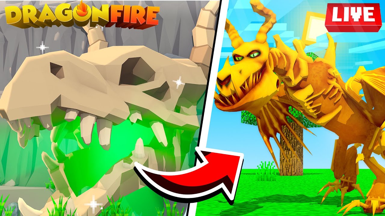 Minecraft Dragon Fire LIVE #15 - DRAGON SKULL BASE! - YouTube