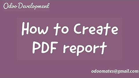 Odoo Qweb - PDF Report Tutorial - YouTube