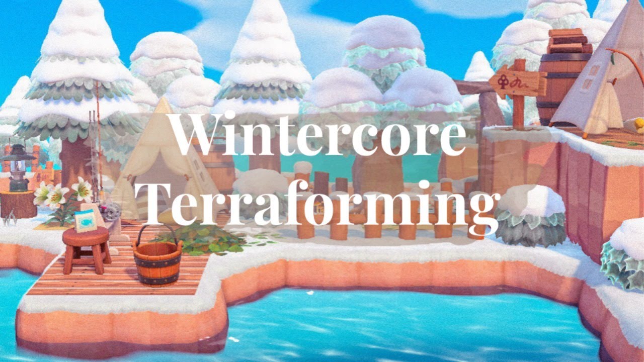 Terraforming my Wintercore Island - ACNH - YouTube