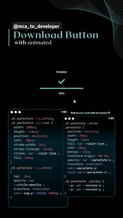 how to create download button animation | animation using css #css3 #webdesign - YouTube