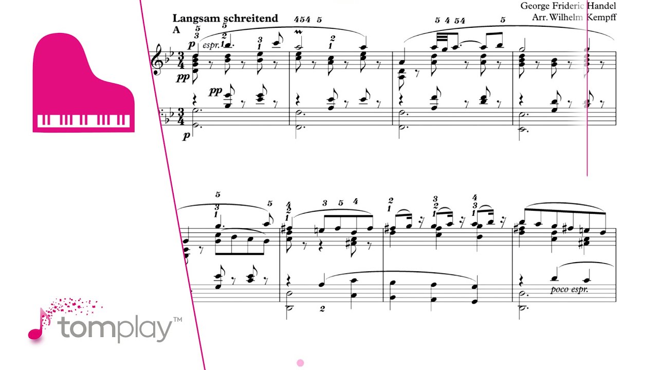34 Handel Minuet In G Minor Kempff Transcription Sheet Music