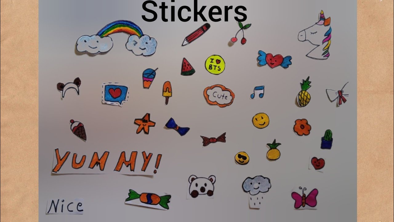 Handmade stickers making step by step | DIY stickers easy idea | how To ...