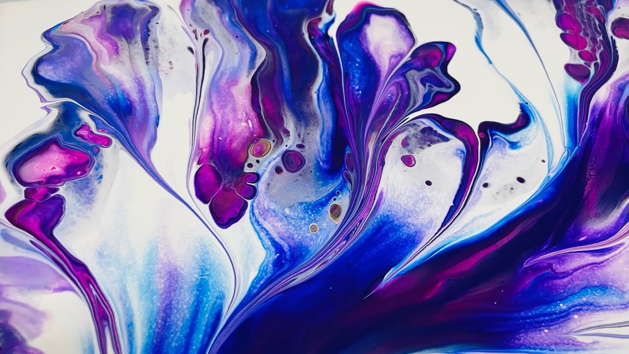 💙💜Violet Dream🌀- Fantasy Painting in a Dutch Pour Style - Acrylic Pour ...