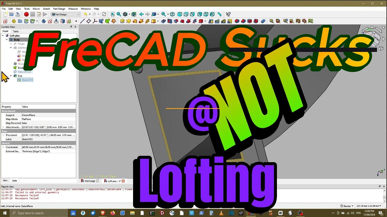 FreeCAD Additive Loft - YouTube