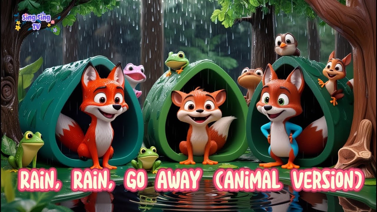 Rain, Rain, Go Away (Animal Version) | Nursery rhymes Kids song | - YouTube