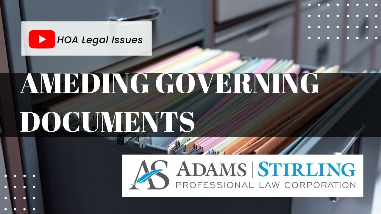 Amending HOA governing documents (2-Minute Video). - YouTube