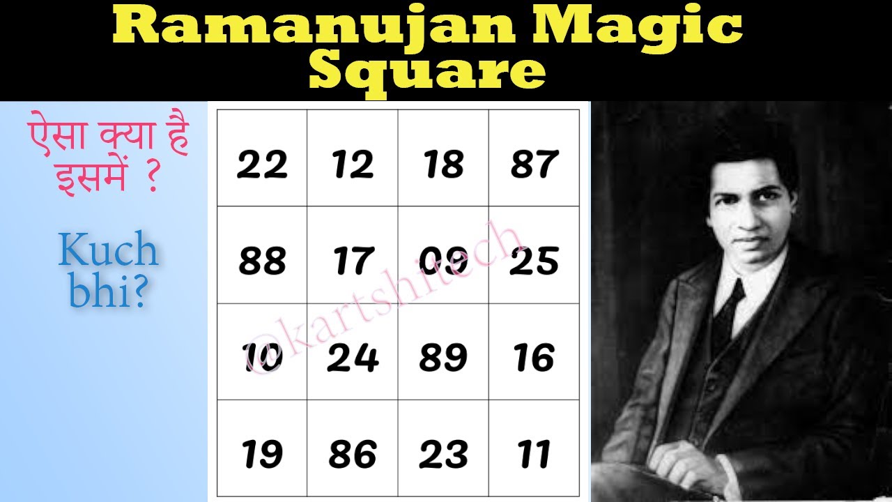 *Ramanujan Magic Square* What makes it Magical | Don’t underestimate ...