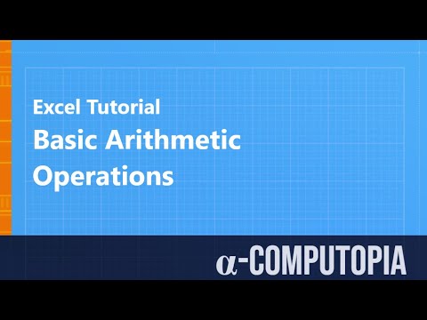How To Use Basic Arithmetic Operations In Ms Excel - Youtube