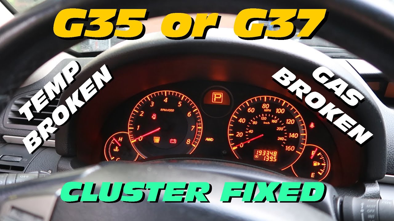 Infiniti G35 and G37 01-06 Cluster Fix - YouTube