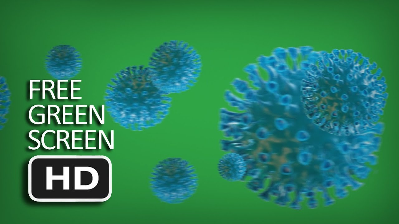 Free Green Screen - Floating Corona Virus Blue - YouTube