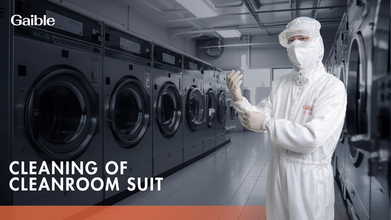 Gaible - cleaning of cleanroom suit - YouTube