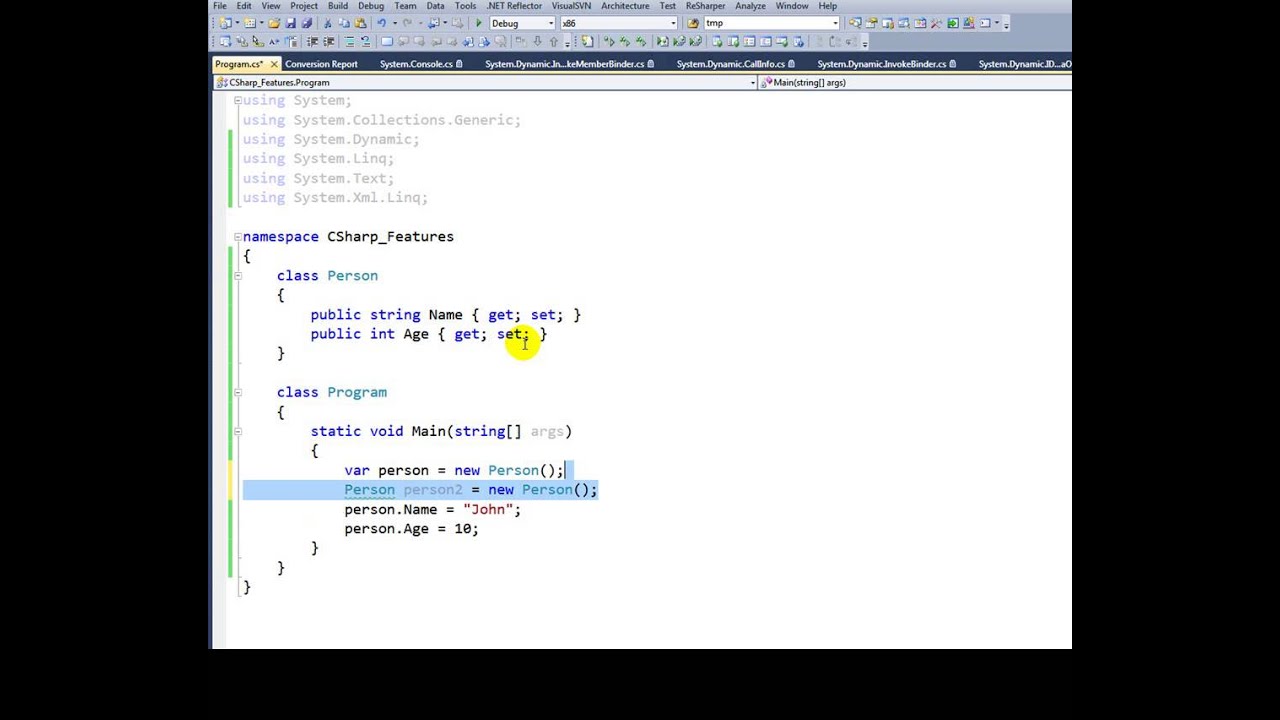C 3 0 Part 1 Implicitly Typed Local Variable Youtube