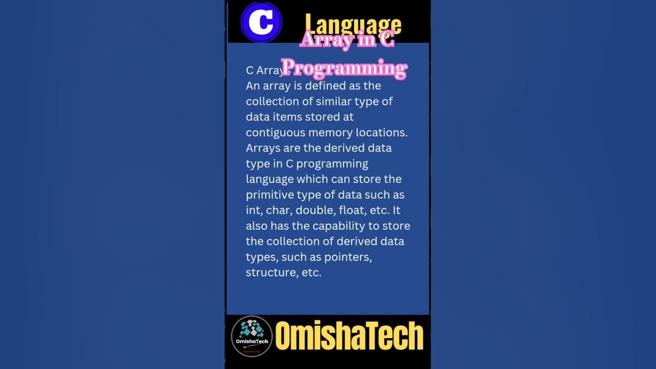 Array In C Programming Arrayinc Strings Cprogramming Programming Youtube