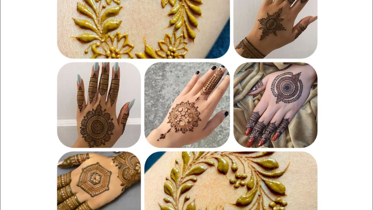 beautiful tikki styles | easy gol tikki design |mandala mehndi |Cone ...
