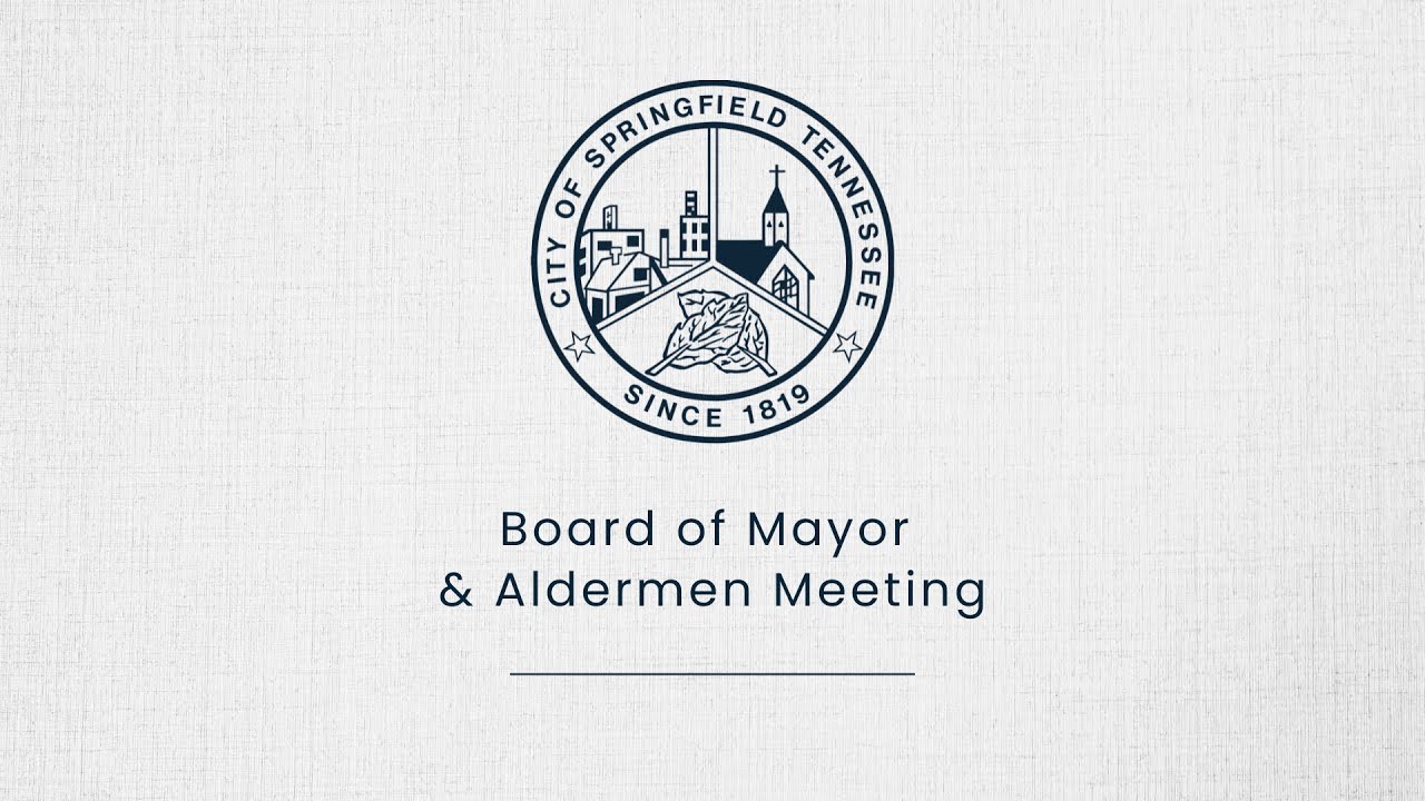 City of Springfield Board of Mayor & Aldermen Meeting -- LIVE January ...