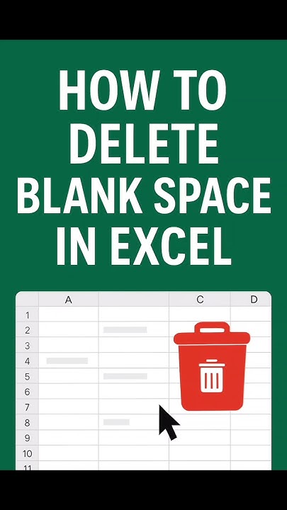 How to delete blank space in excel #excel #tipsntricks #excelshortcuts #shorts - YouTube