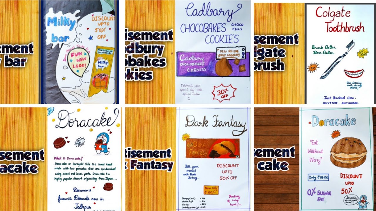 6 Easy Advertisement Drawings || Pencil sketch tutorial || Pencil ...